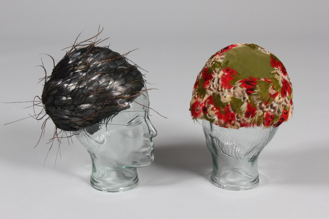Lot 11 - A good group of feather hats, 1950s-60s,