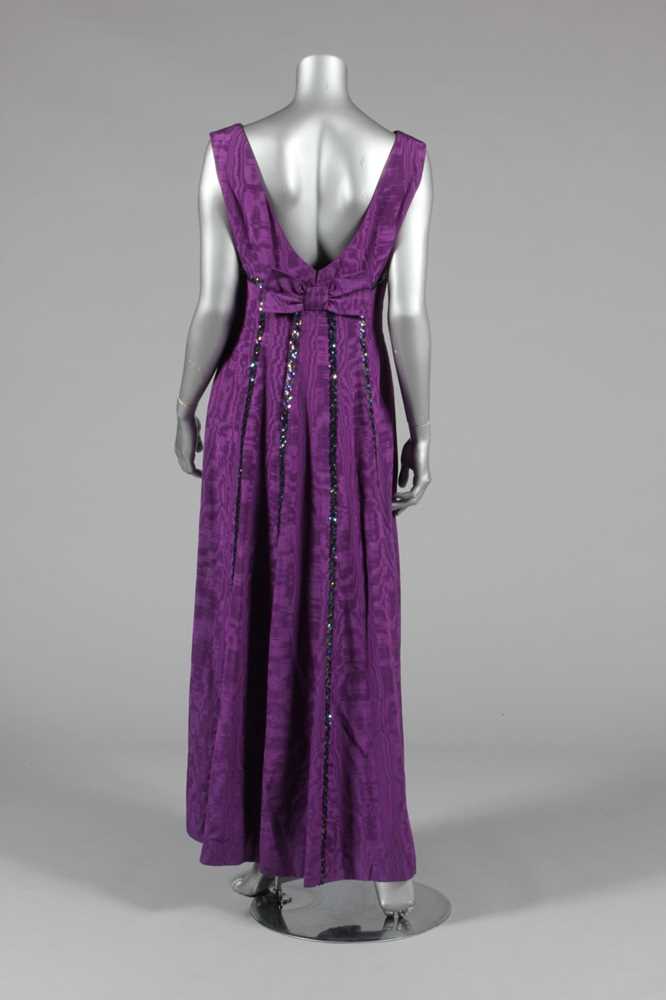 Lot 178 - A Jacques Heim purple moire evening gown,