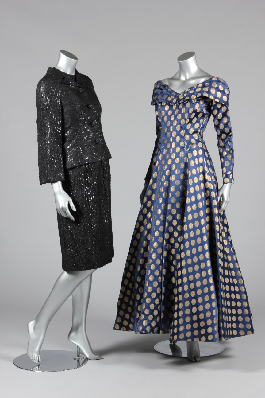 Lot 178 - A Jacques Heim purple moire evening gown,