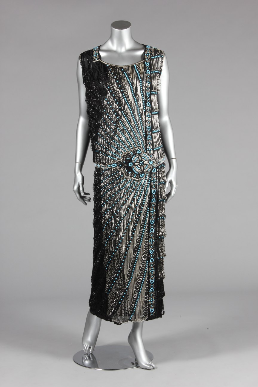 Lot 244 - A good beaded flapper dress, circa 1922, the