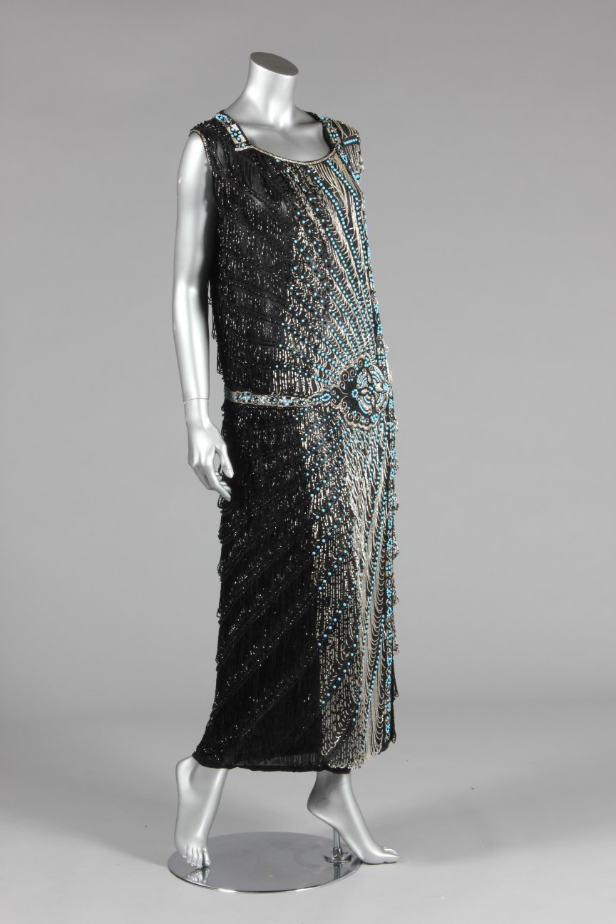 Lot 244 - A good beaded flapper dress, circa 1922, the