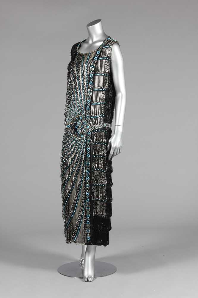 Lot 244 - A good beaded flapper dress, circa 1922, the