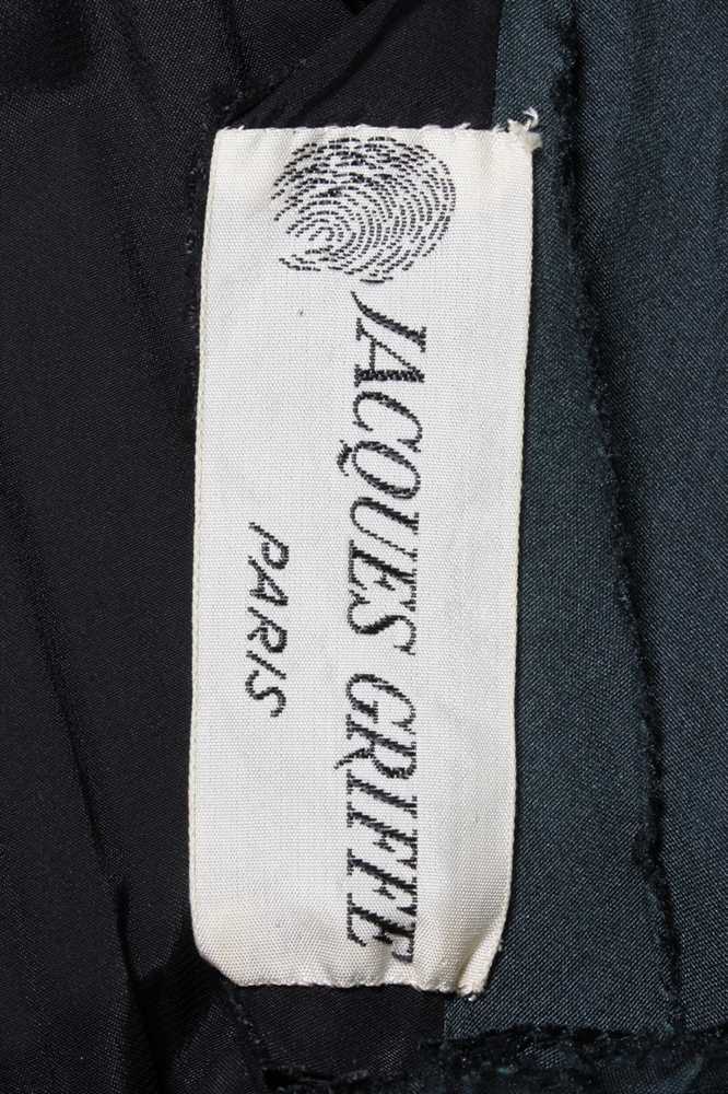 Lot 288 - A Jacques Griffe couture dark bottle green