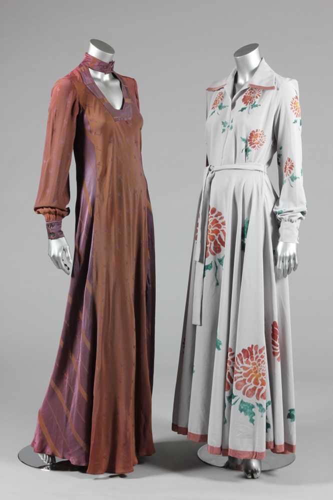 Lot 55 - An Alice Pollock purple/brown damask