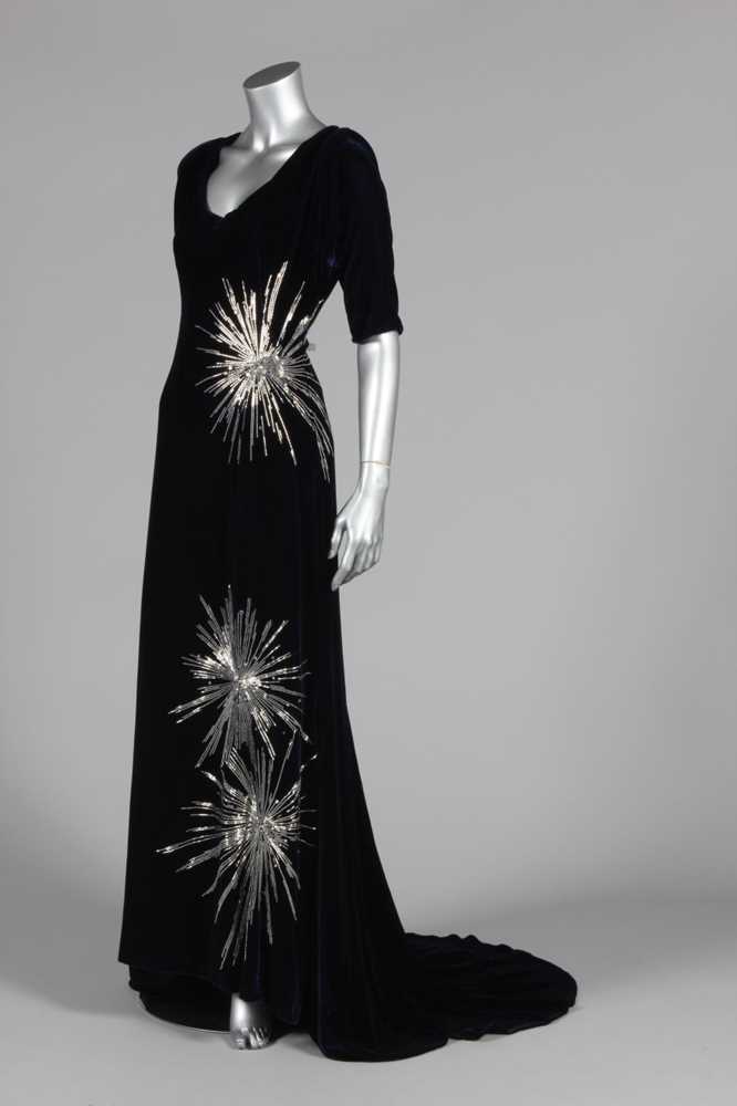 Lot 99 - An Alexander McQueen midnight blue velvet