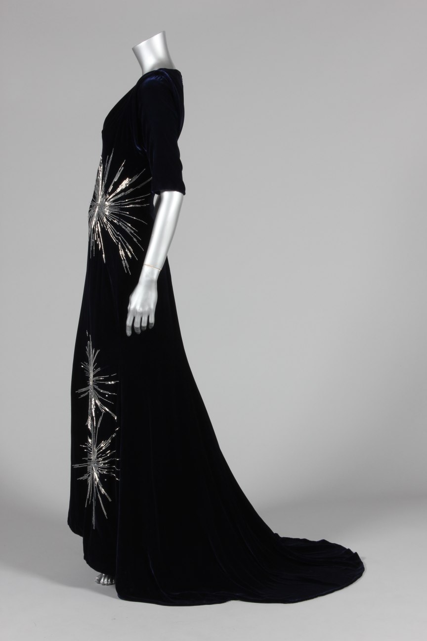 Lot 99 - An Alexander McQueen midnight blue velvet