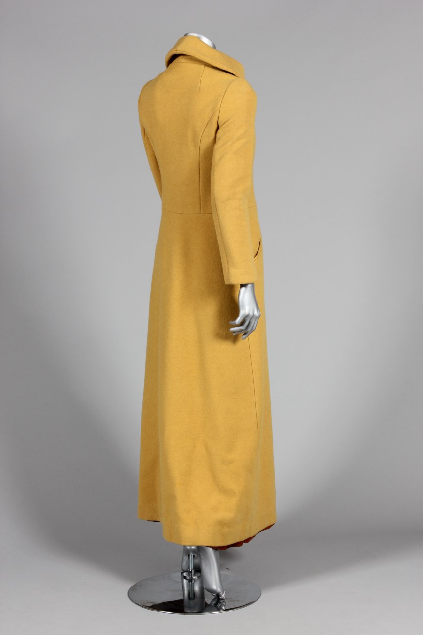 Lot 114 - A Biba mustard wool maxi-coat, late 1960s,