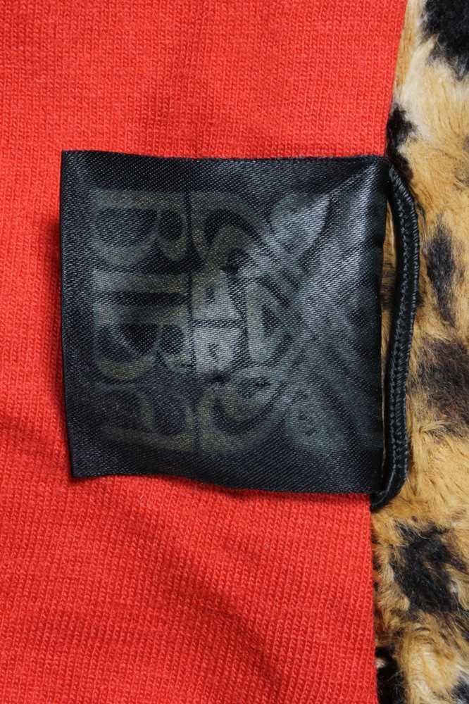 Lot 226 - A Biba scarlet jersey and faux leopard fur