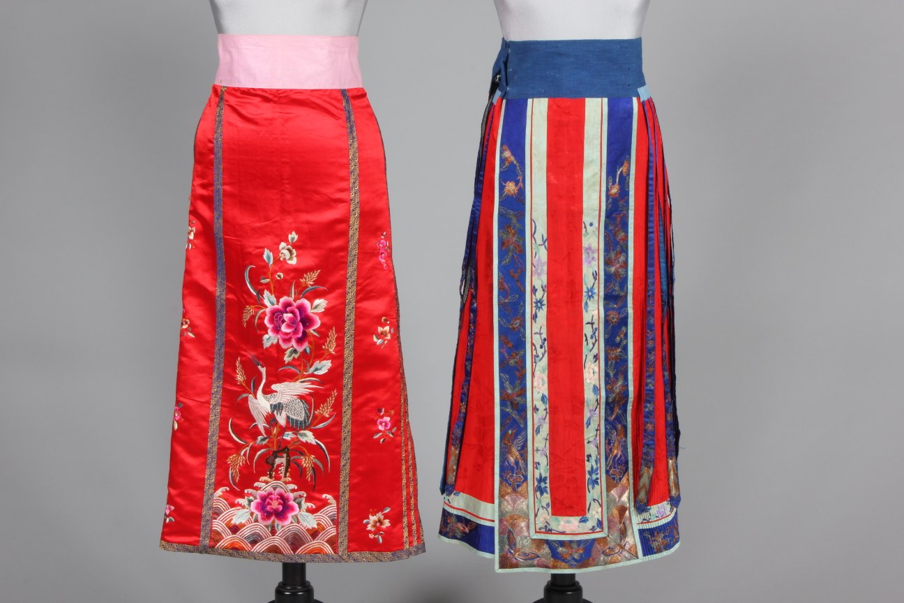 Lot 334 - Two ladies chang-fu, Chinese, 1920s, one of