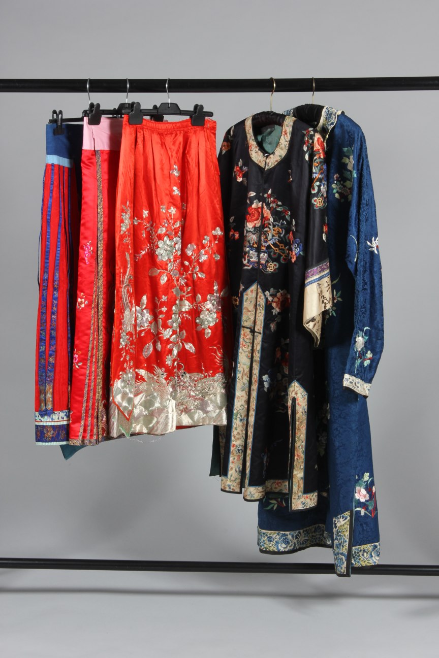 Lot 334 - Two ladies chang-fu, Chinese, 1920s, one of