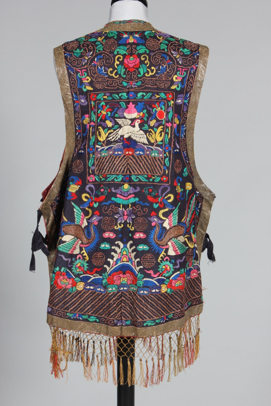 Lot 377 - An embroidered Xia pei, Chinese, probably