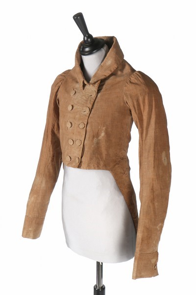 Lot 94 - A rare young man's nankeen tailcoat, 1815-20,