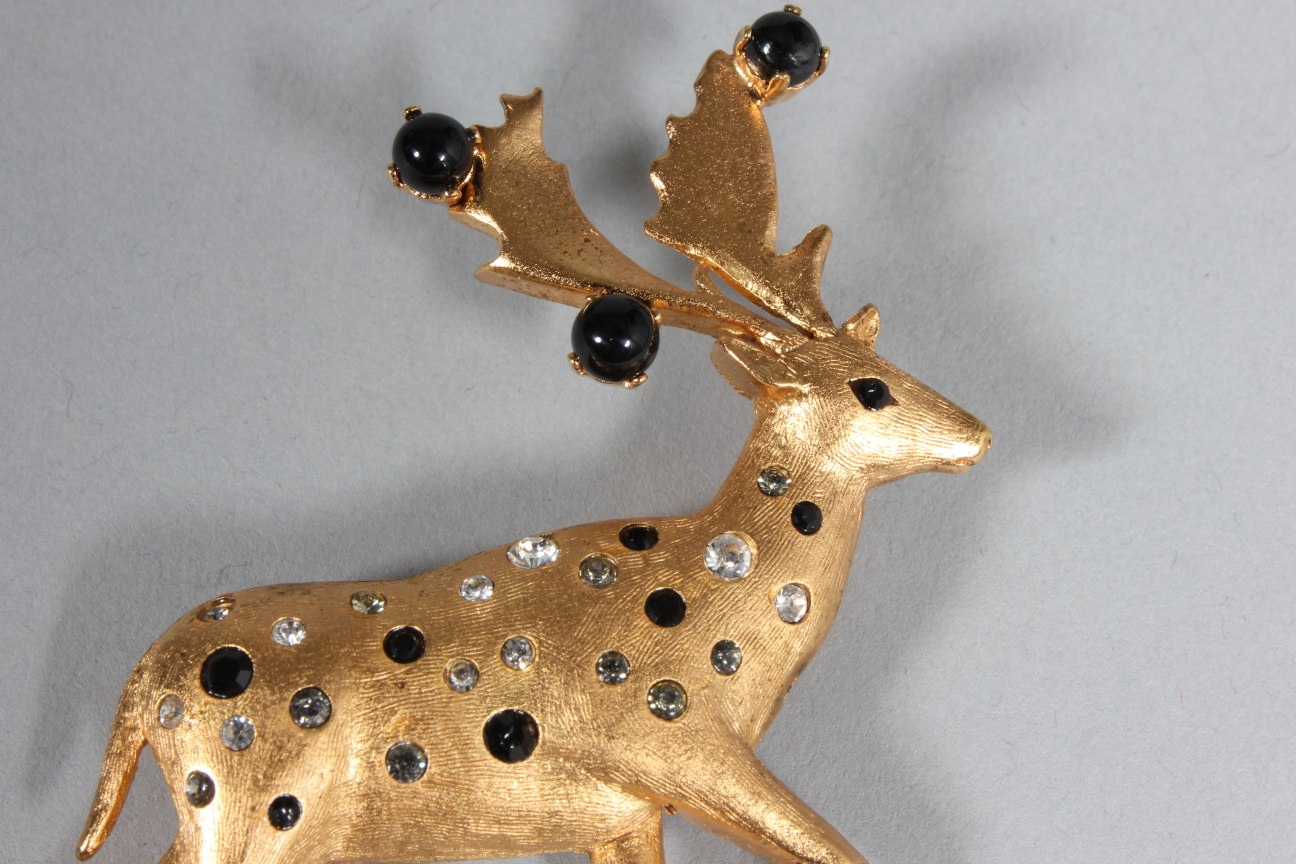 Lot 31 - A Chanel deer brooch, 2001, signed, inset