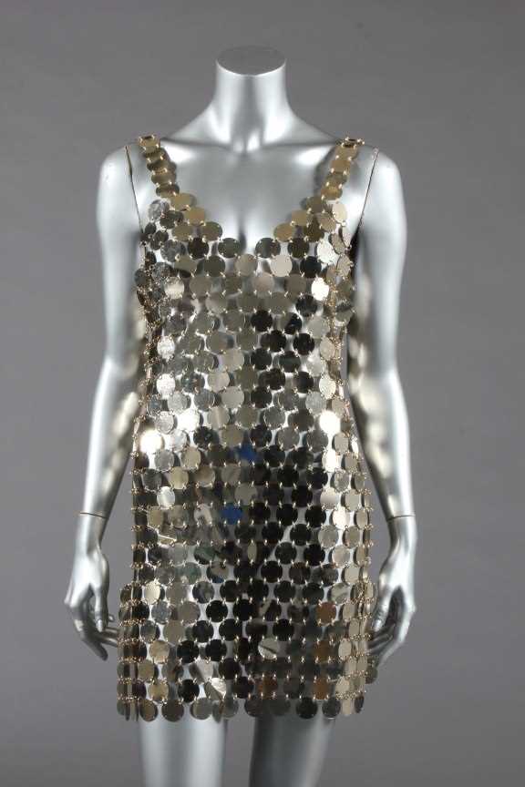 Lot 372 - A Paco Rabanne kit made mini-dress, 1990s,