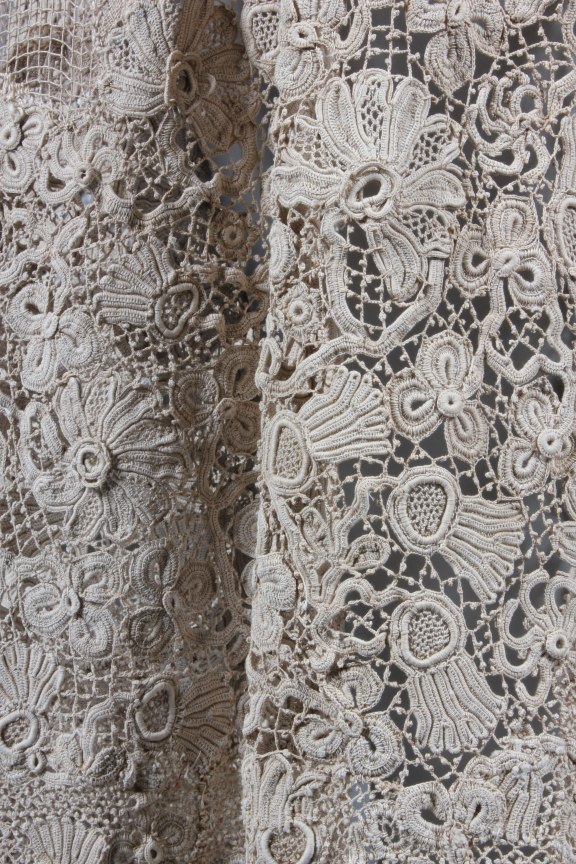 Lot 84 - A 1930s summer gown formed of Edwardian lace,