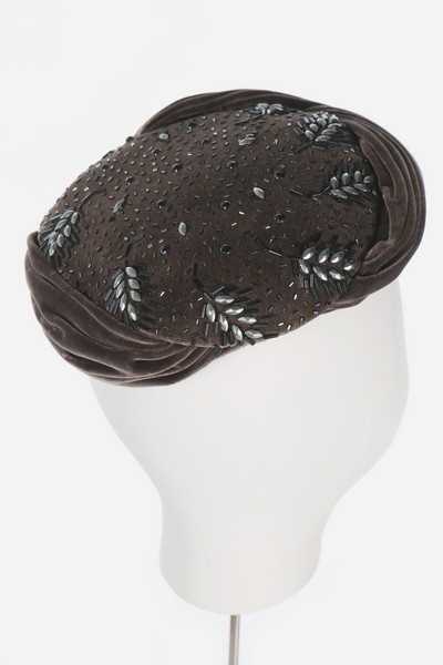 Lot 88 - Two Christian Dior hats, mid 1950s, both