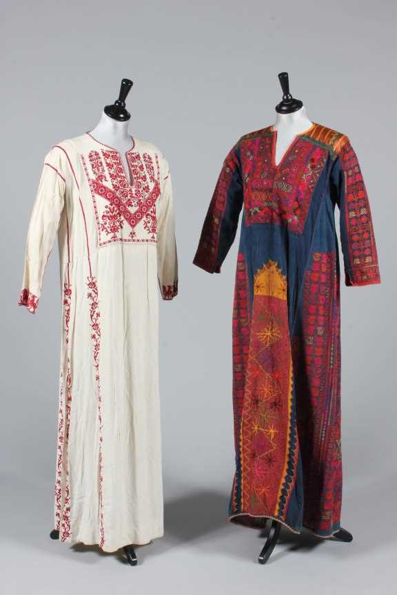 Lot 181 - Two embroidered Palestinian robes, 1960s,