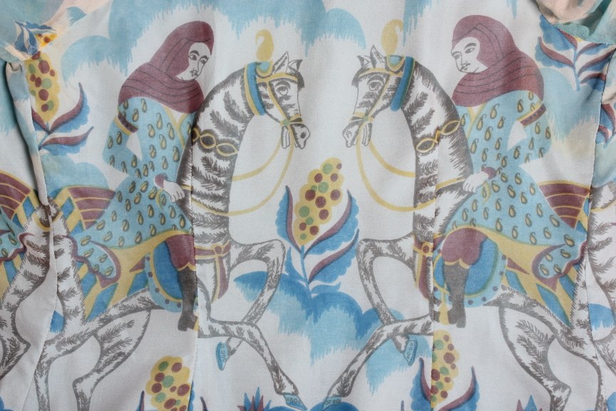 Lot 165 - A Thea Porter printed chiffon ensemble,