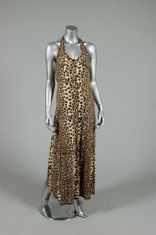 Lot 339 - A Biba leopard-printed cotton jersey maxi
