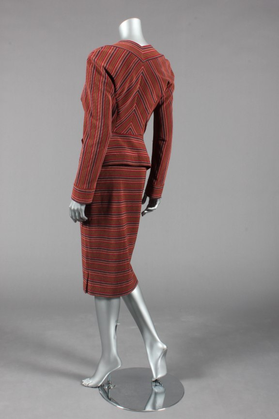 Lot 70 - A Vivienne Westwood striped jersey suit, `La