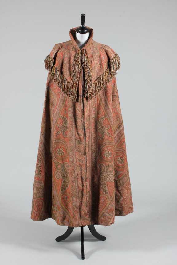 Lot 154 - A cape formed from an 1860s Paisley shawl,