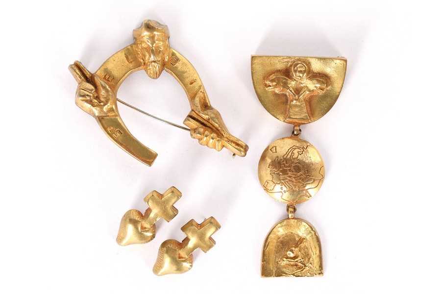 Lot 167 - Line Vautrin gilt jewellery, 1940s,