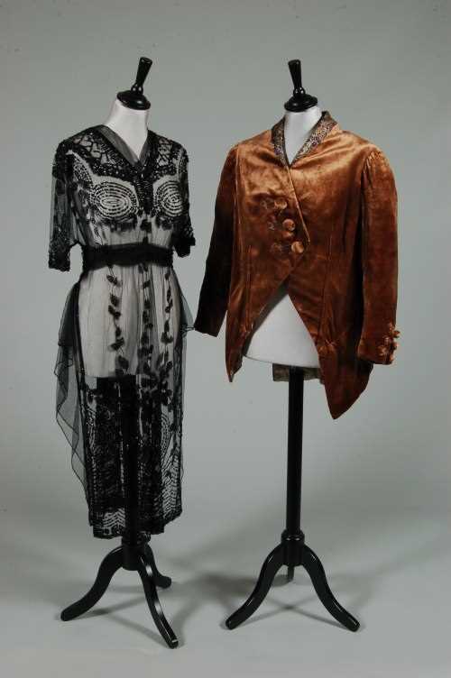 Lot 2 - A sequined black tulle tabard, circa 1913,