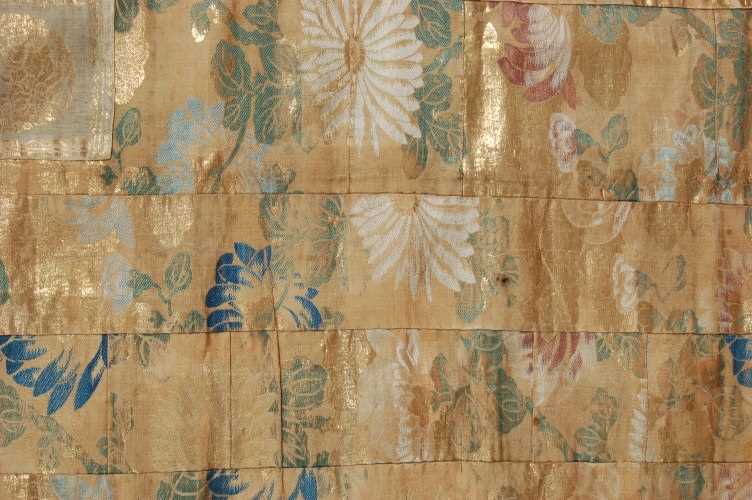 Lot 77 - A Kesa of 18th century brocaded silk patches,