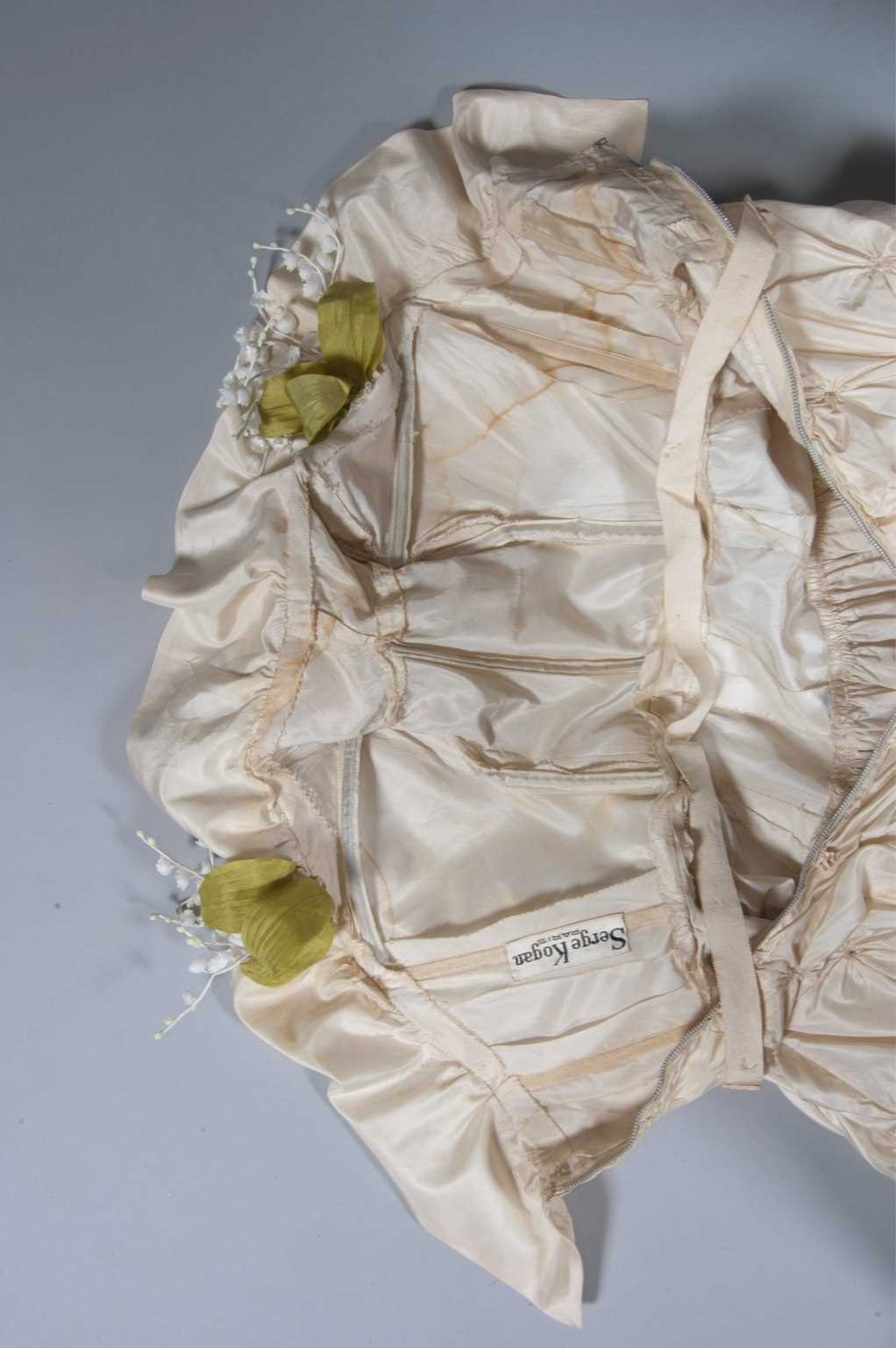 Lot 123 - A Serge Kogan couture ivory taffeta