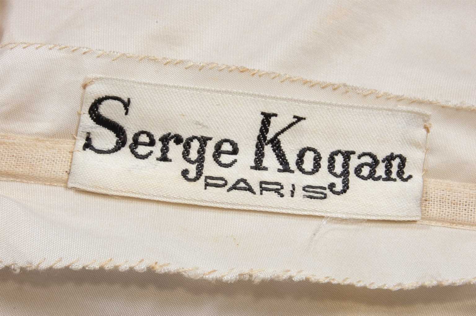 Lot 123 - A Serge Kogan couture ivory taffeta