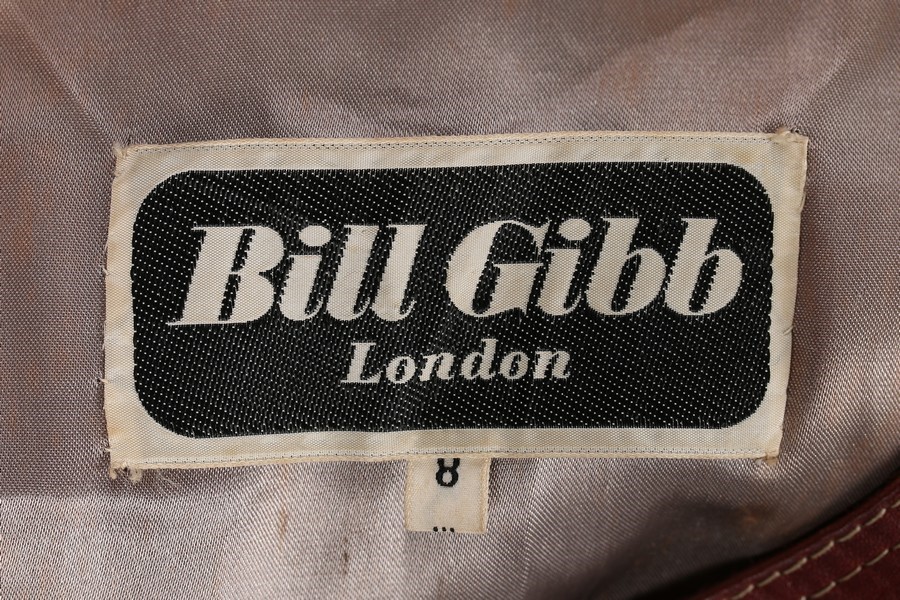 Lot 145 - A Bill Gibb brown leather ensemble,