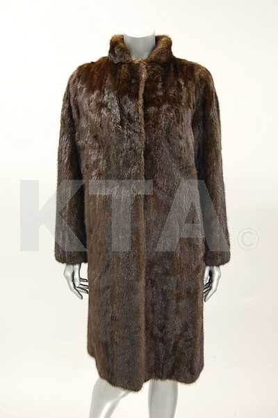 Lot 230 - A dark brown mink coat, 1970s, unlabelled,