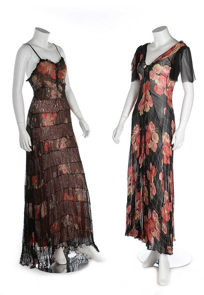 Lot 224 - A good group of evening wear, mainly 1930s,