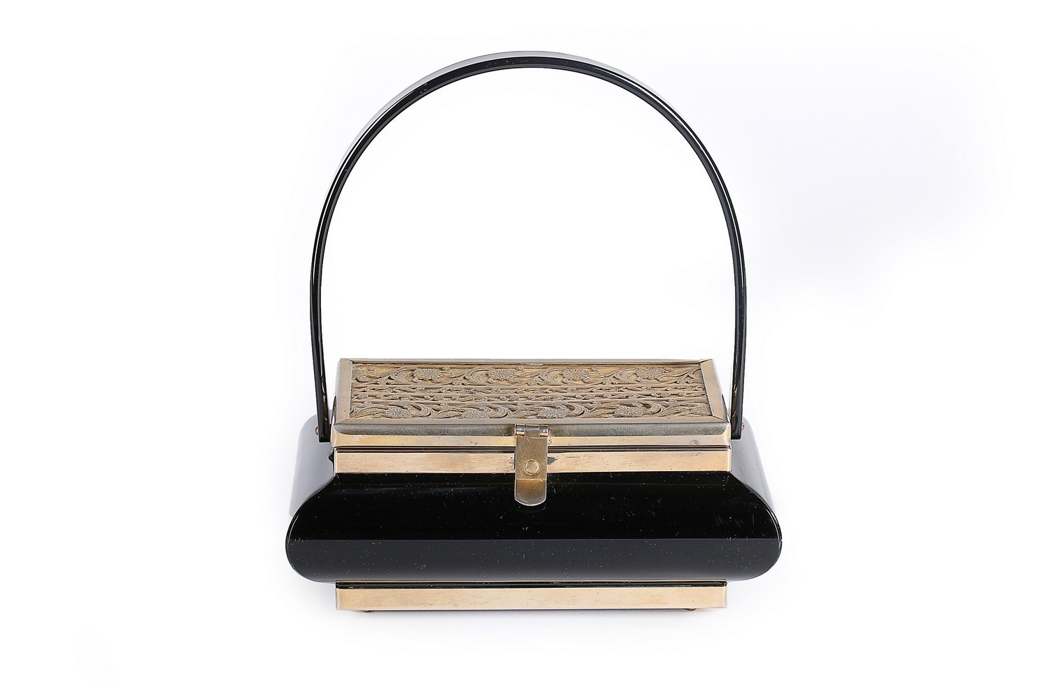 Lot 56 - Four Lucite handbags in dark shades, late