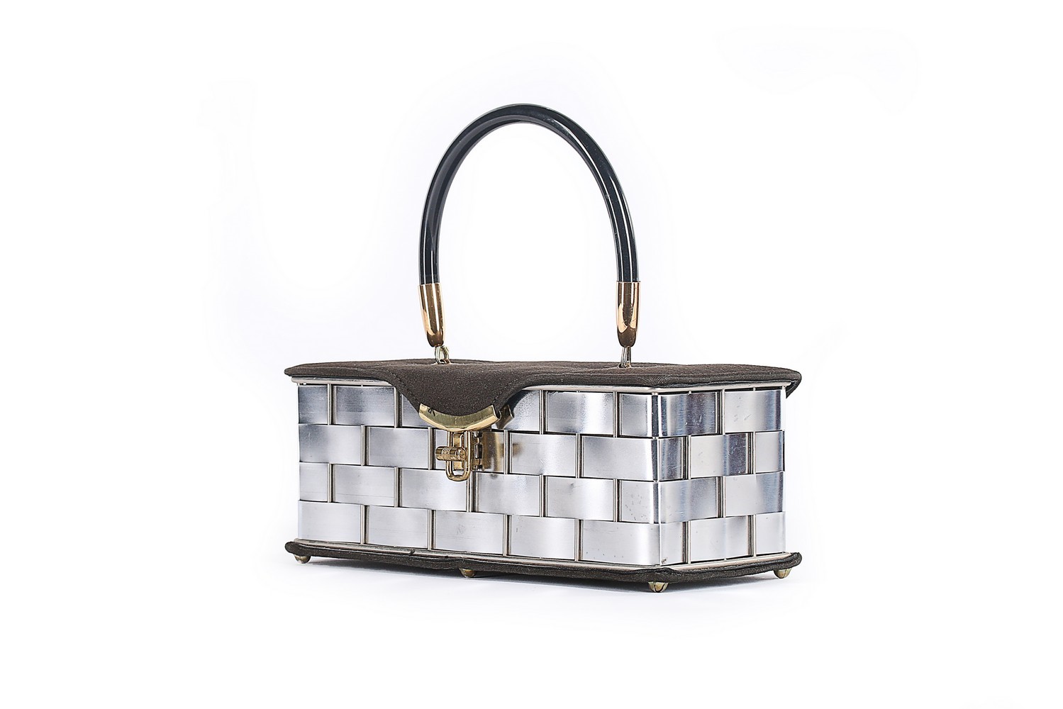 Lot 56 - Four Lucite handbags in dark shades, late