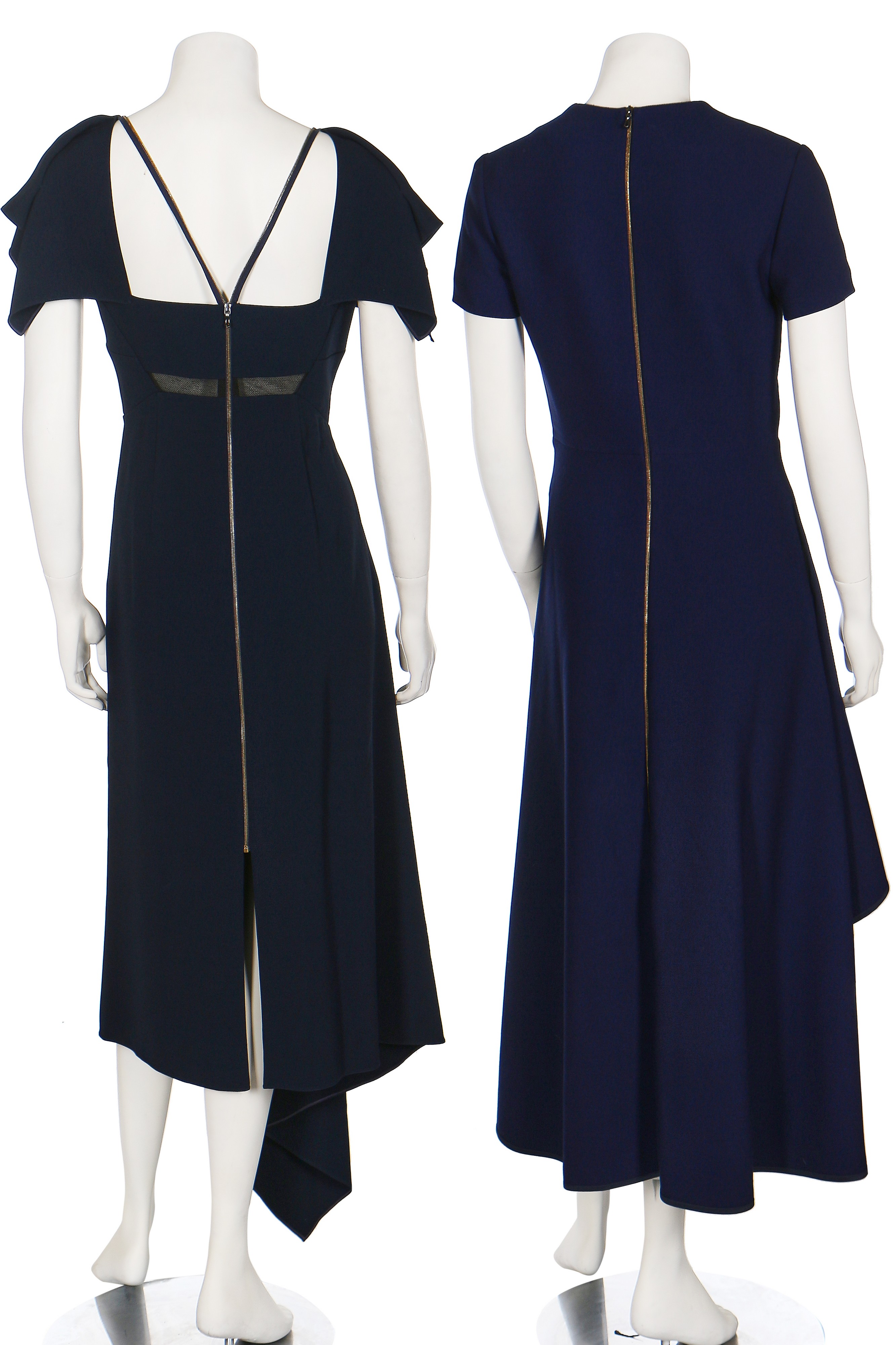 Lot 207 - Four Roland Mouret navy-blue dresses, modern,