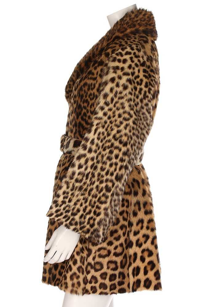 Lot 62 - A leopard skin jacket, 1960s, lined in brown