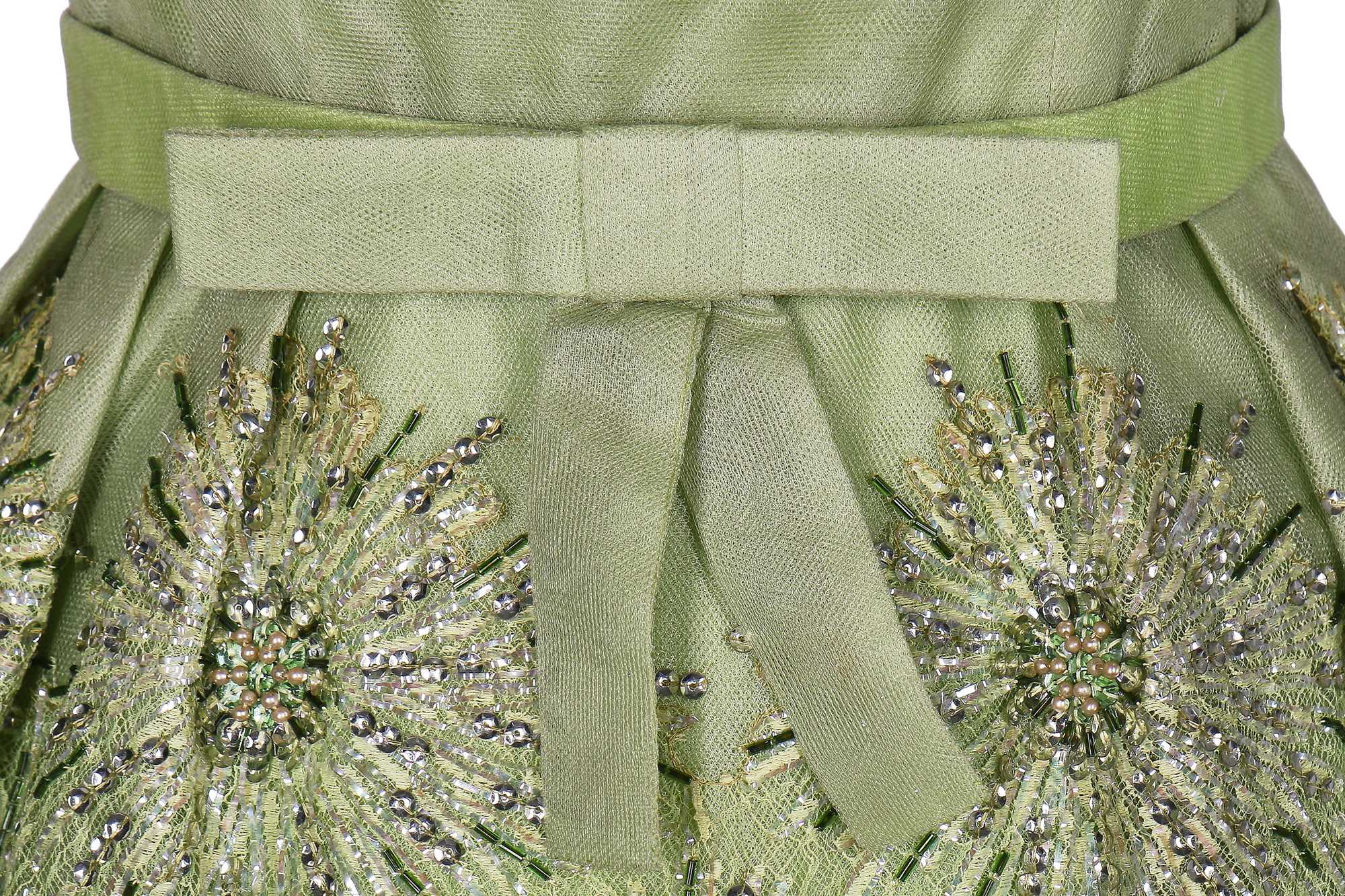 Lot 108 - A Norman Hartnell couture pale green