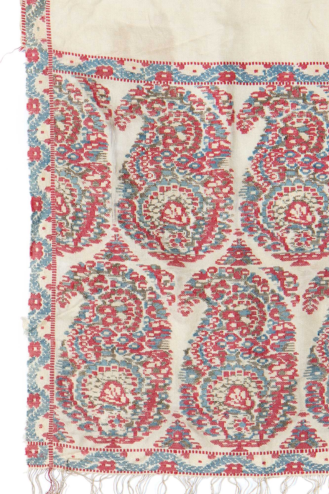 Lot 276 - A drawloom long stole, probably Norwich,