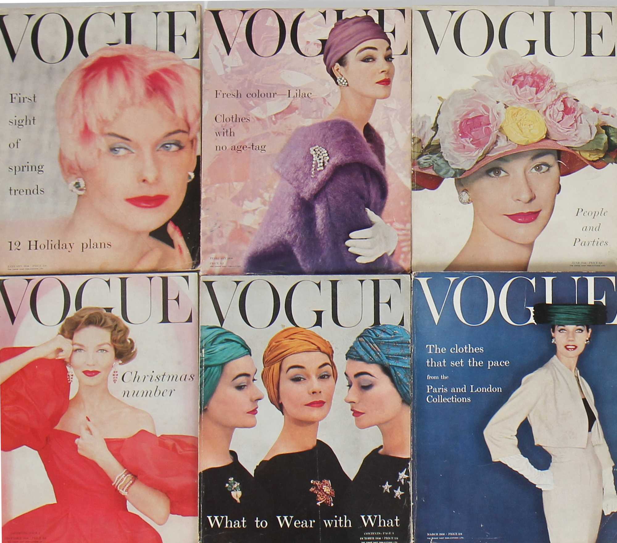 Lot 228 - British Vogue 1956, complete run,