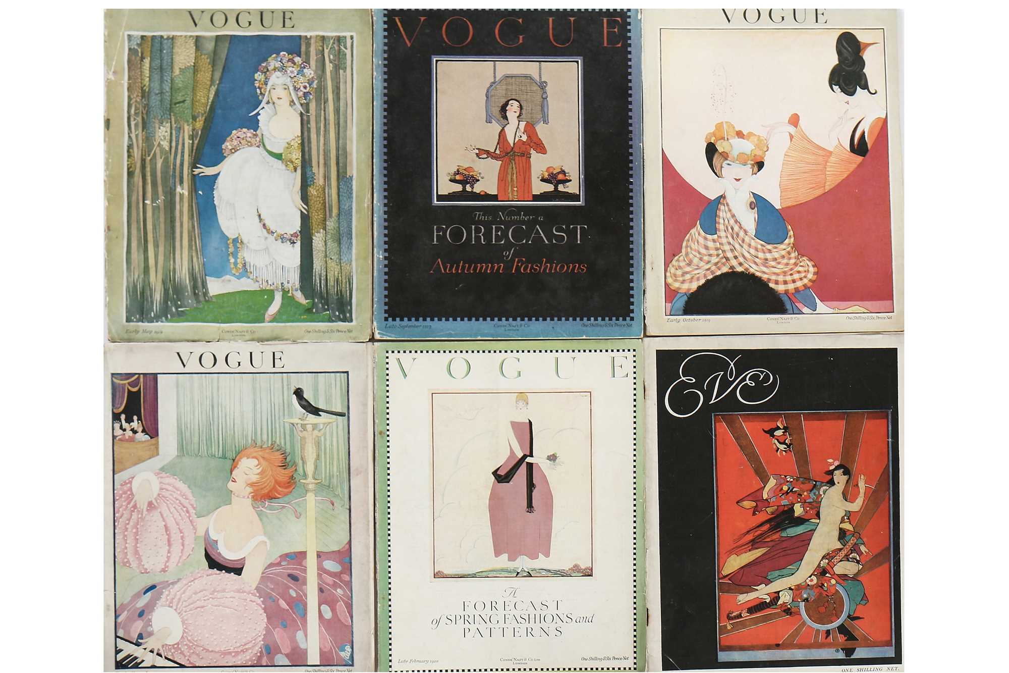 Lot 347 - Early British Vogue magazines, 1919-20,