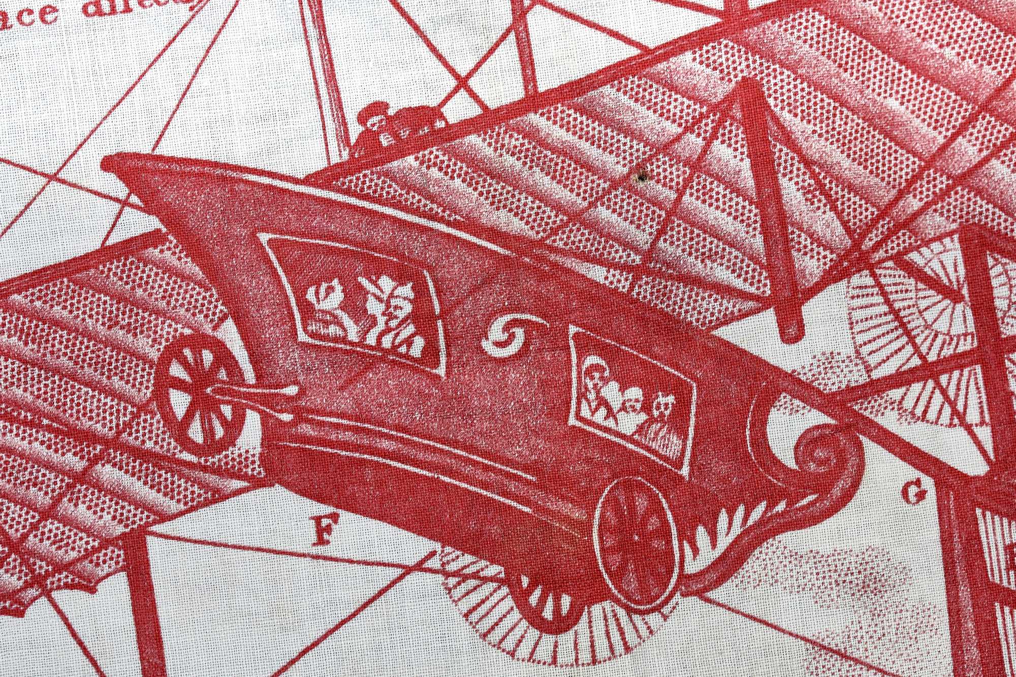 Lot 246 - A rare printed aeronautical handkerchief,