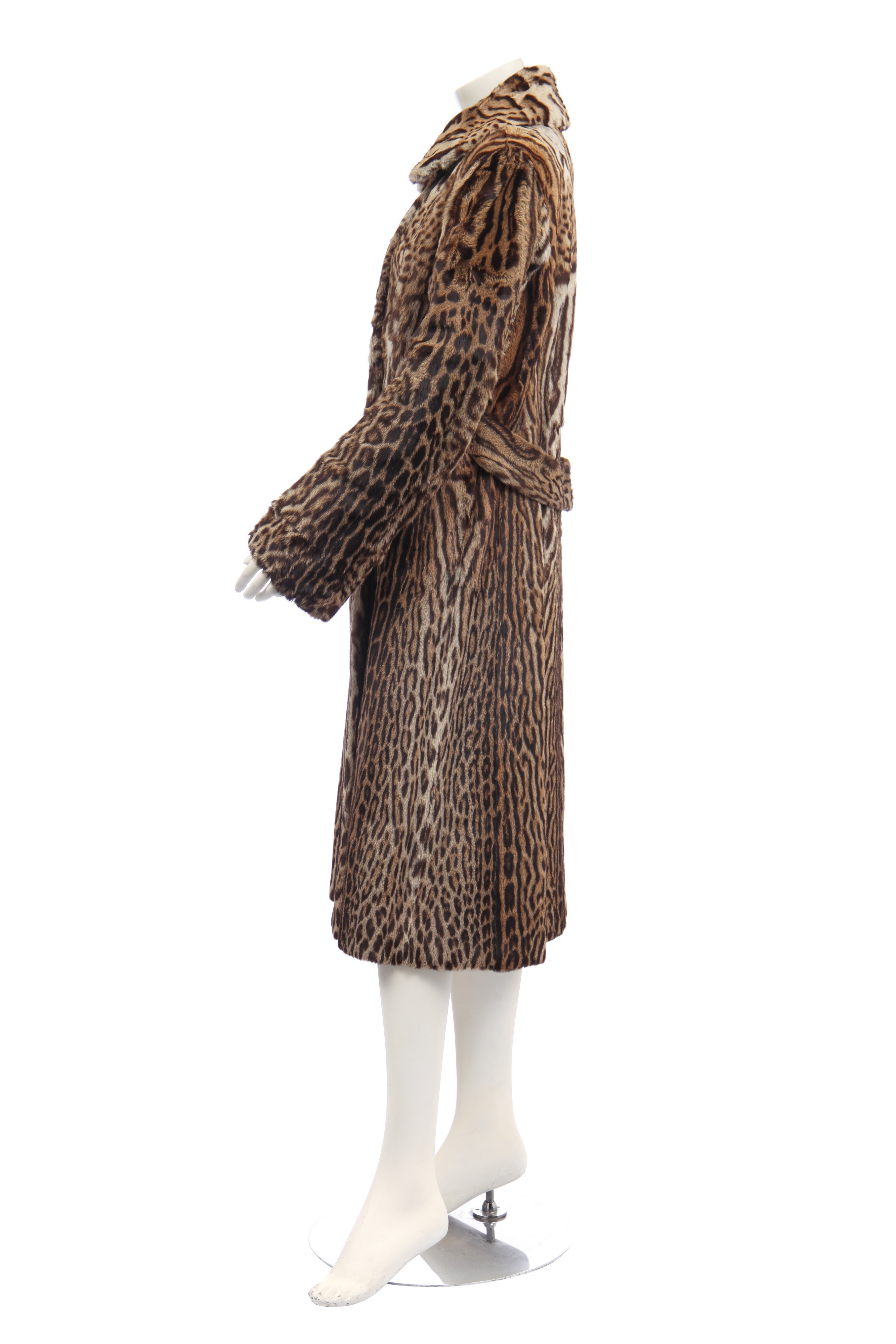 Lot 96 - An ocelot fur double-breasted coat, 1960s