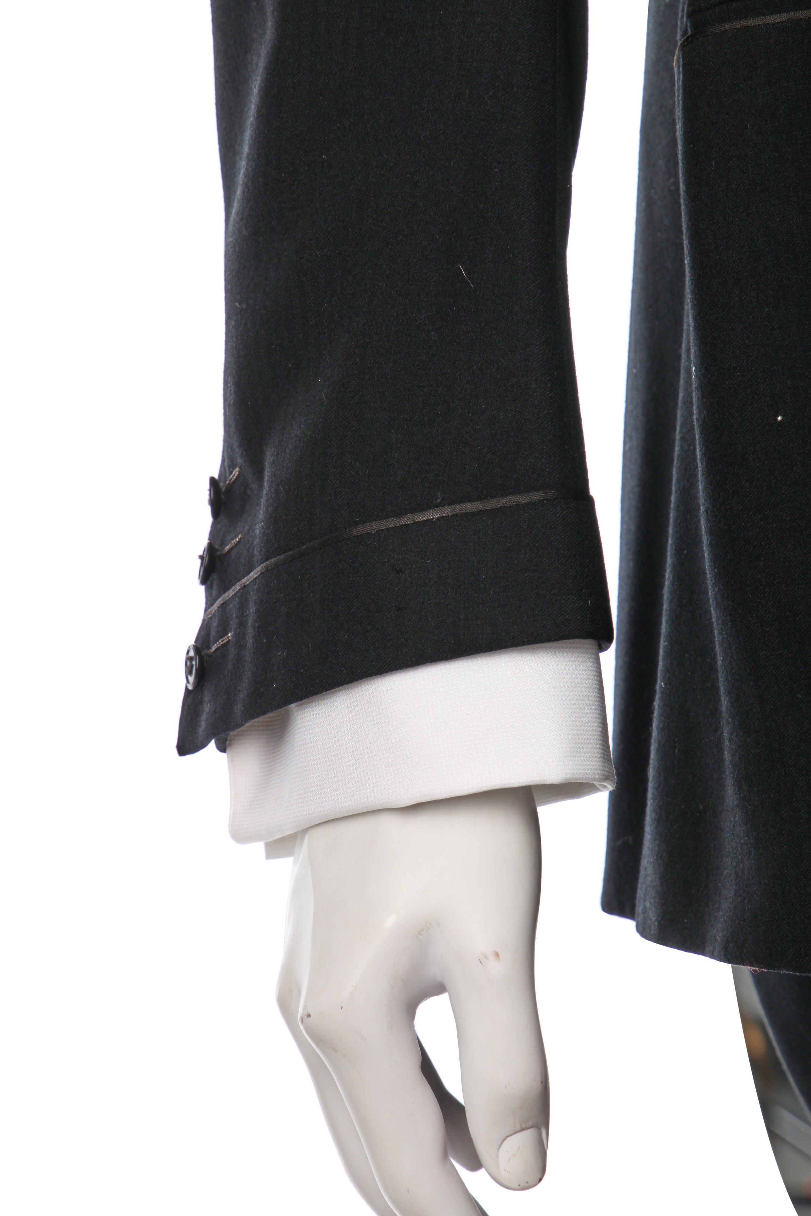 Lot 204 - A black wool dinner suit originally owned by
