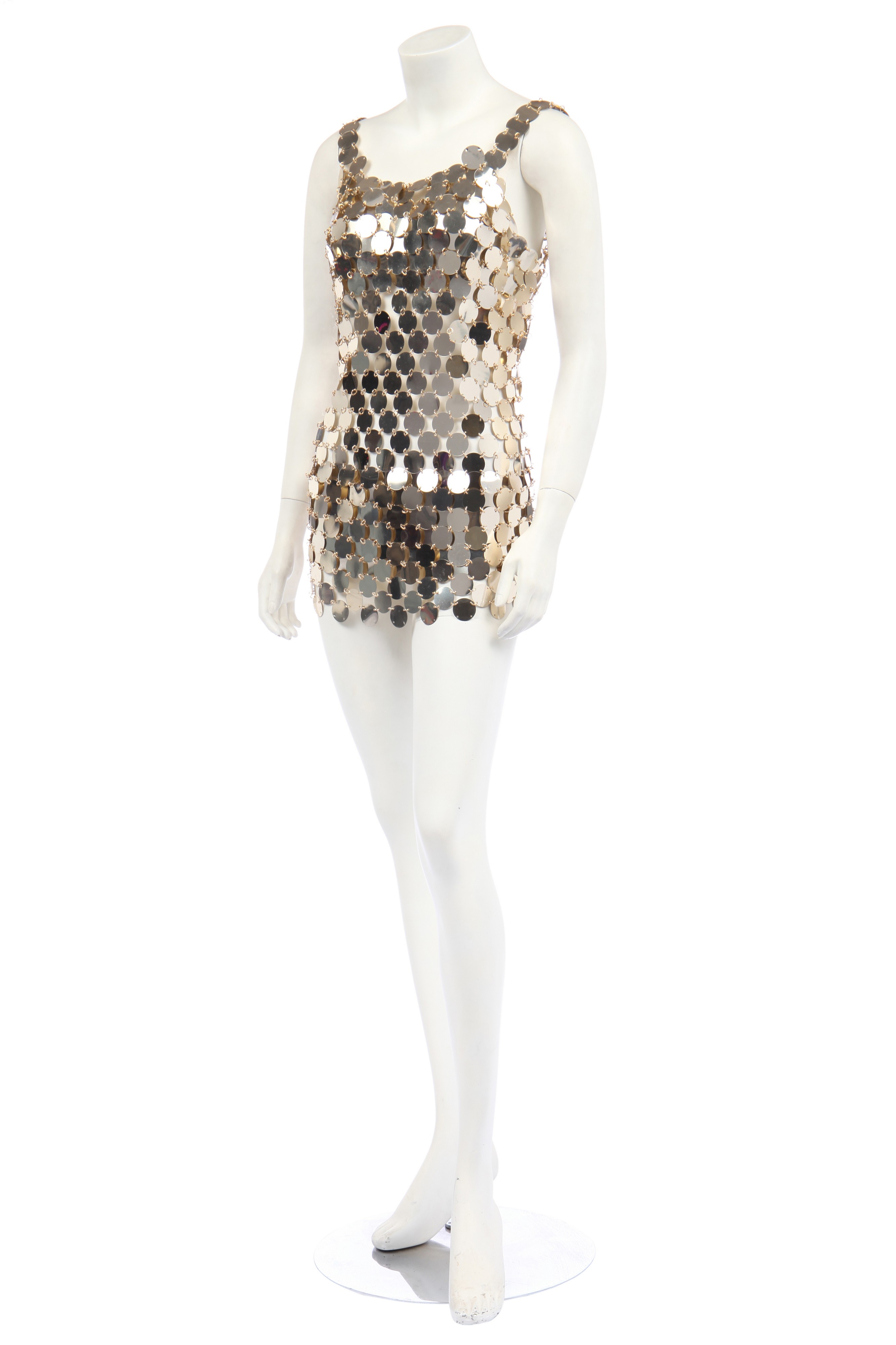 Lot 196 - A Paco Rabanne kit-made minidress, 1996,