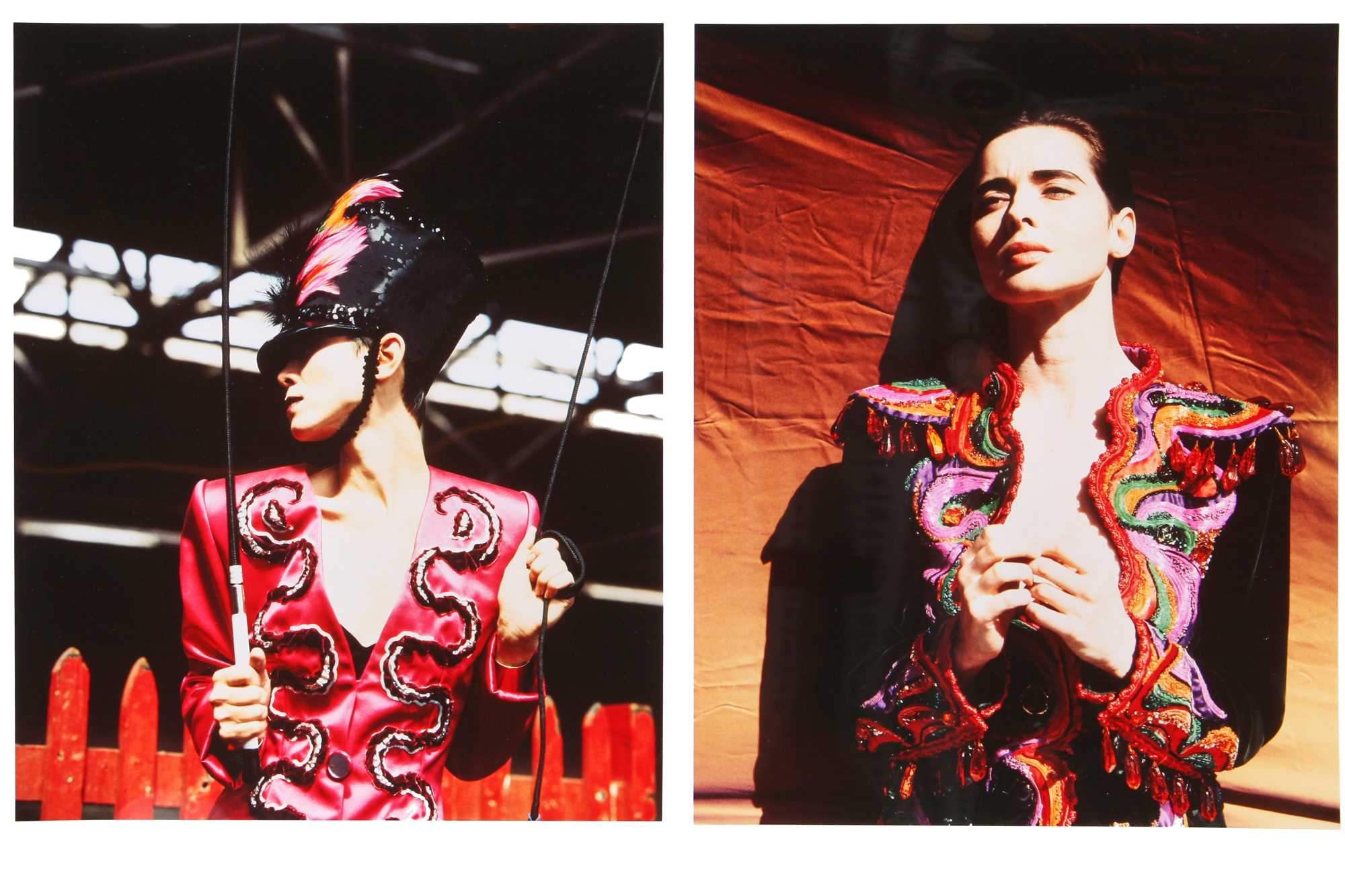 Lot 422 - Steven Meisel portrait of Veruschka wearing