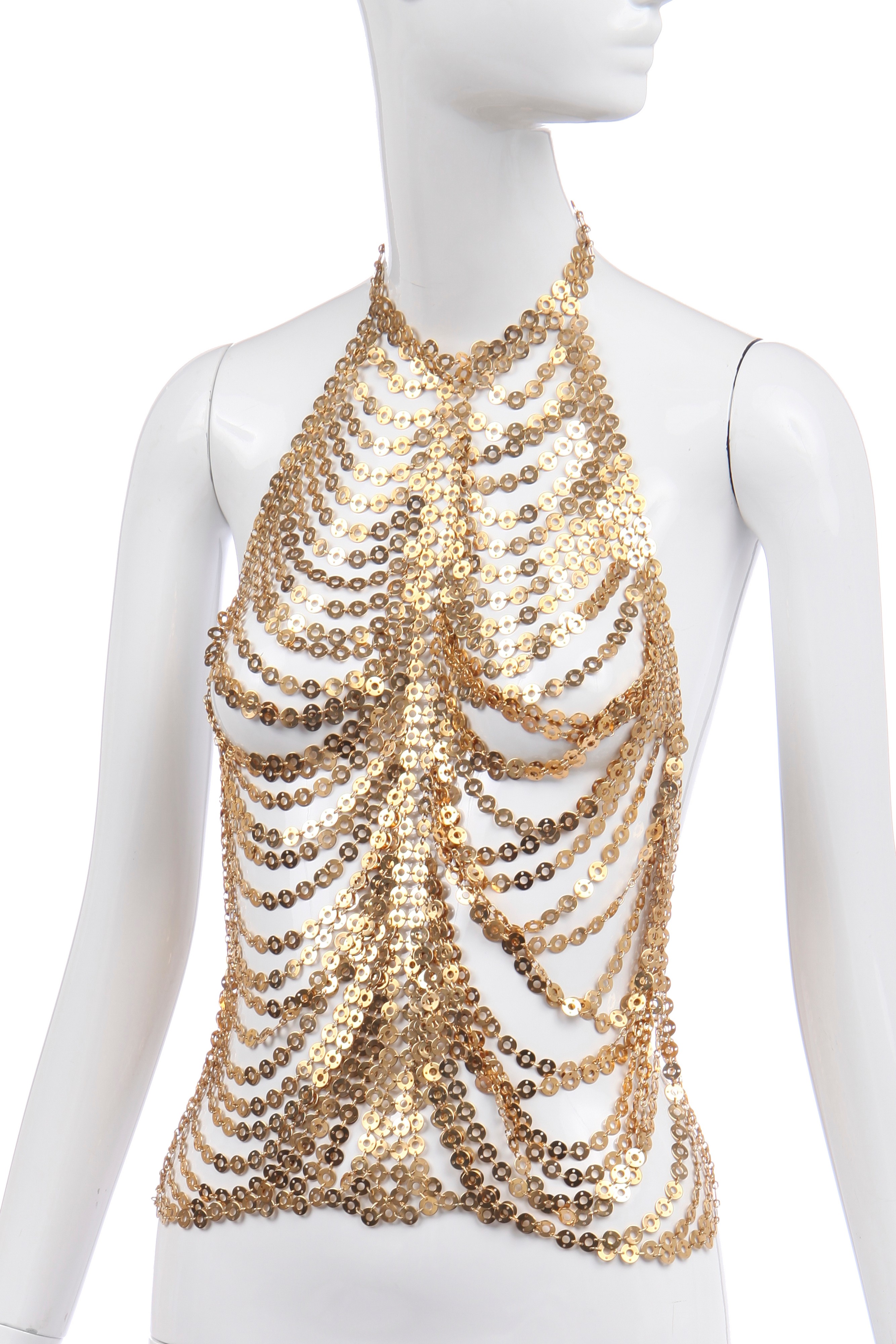 Lot 136 - A Paco Rabanne chain-linked bodice, probably