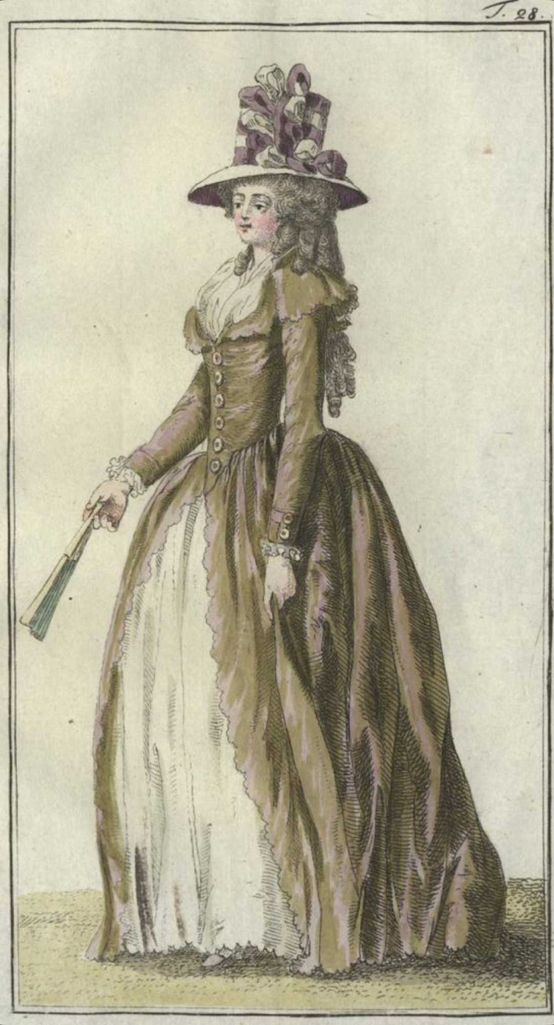 Lot 297 - A fine and rare striped silk caraco à la