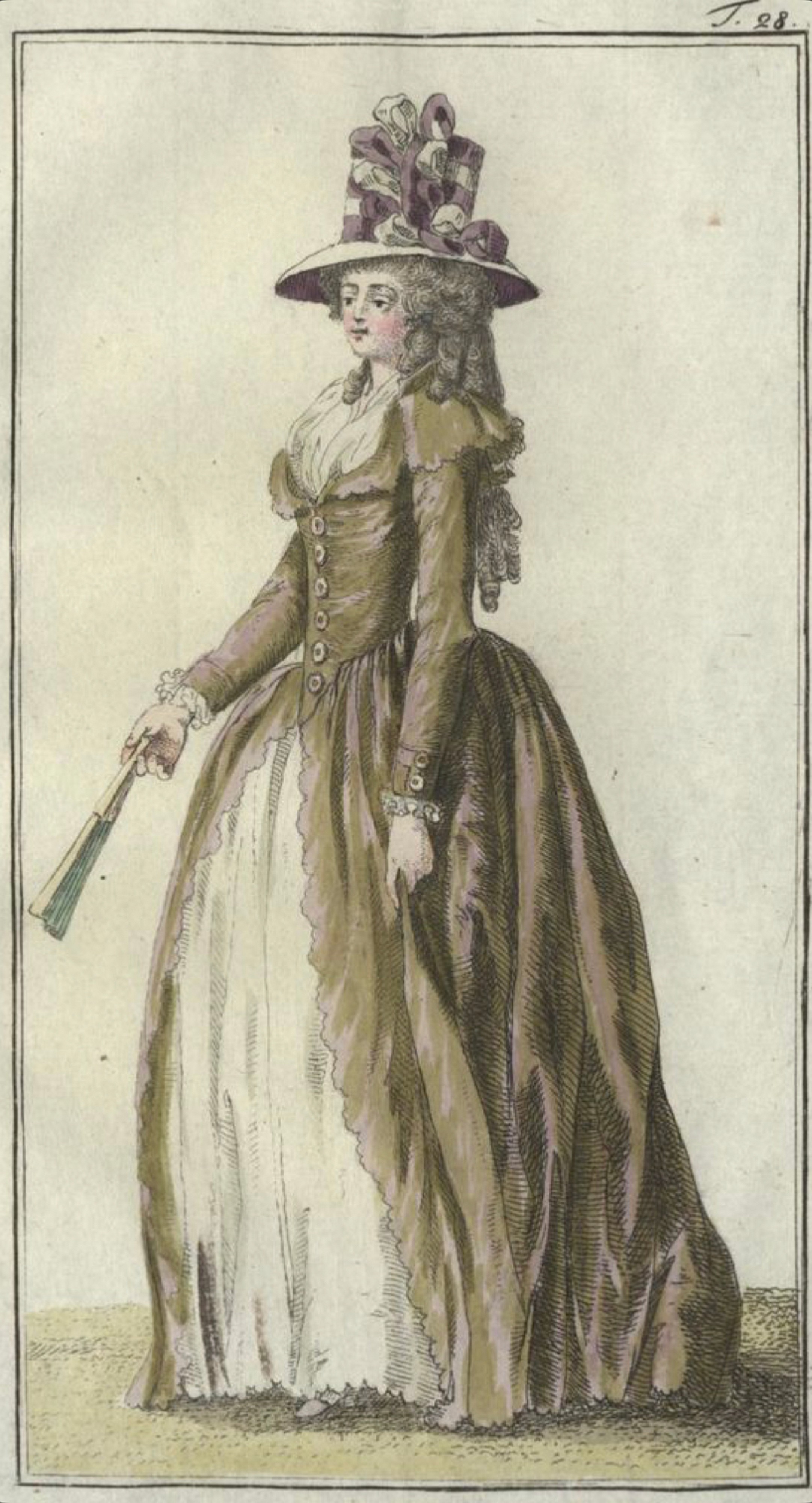 Lot 297 - A fine and rare striped silk caraco à la