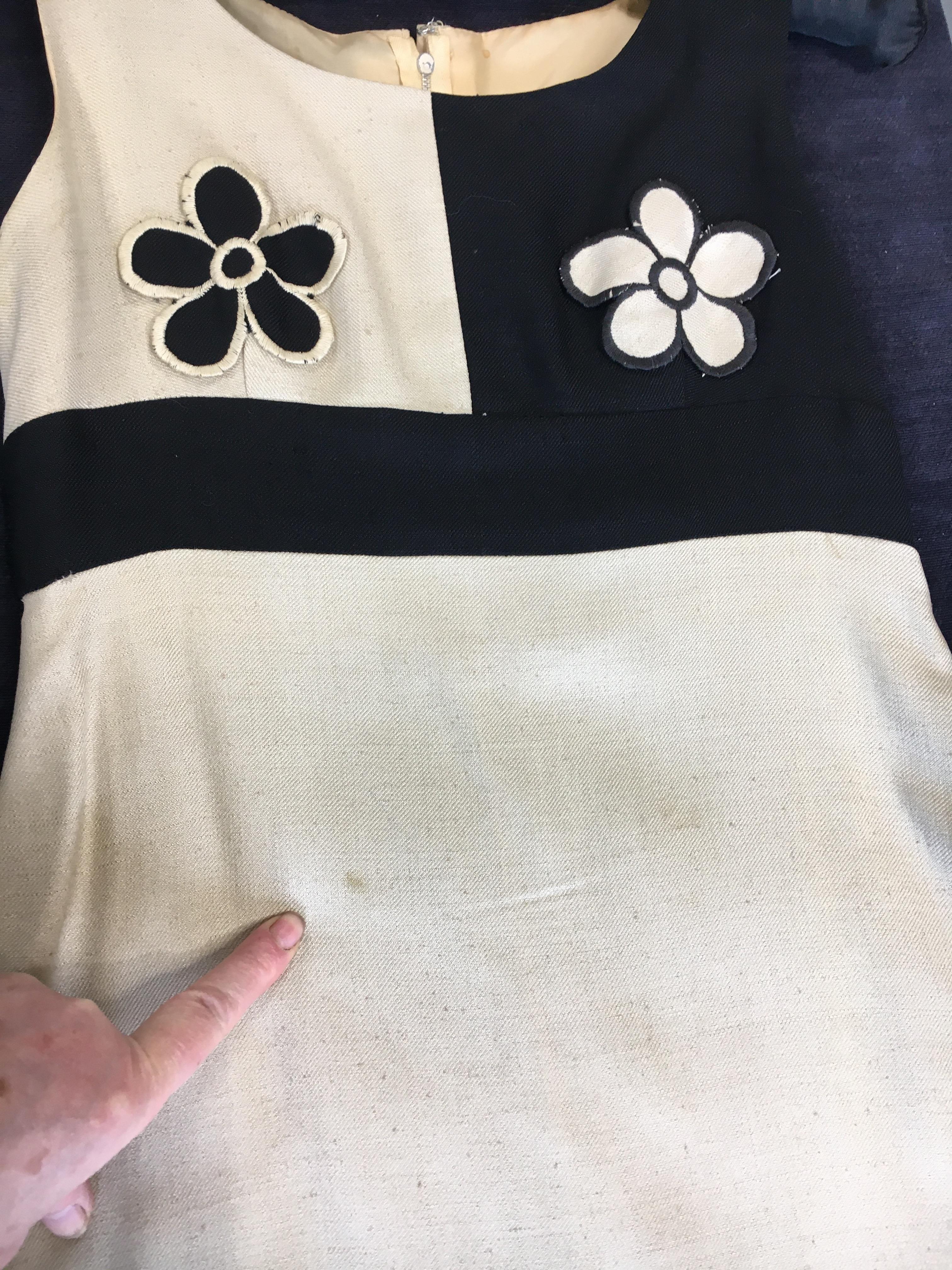 Lot 319 - A good Mary Quant linen-blend mini-dress,